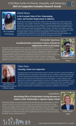 2023-24 Cooperative Economics Awardees | UCSB Blum Center - UC Santa ...